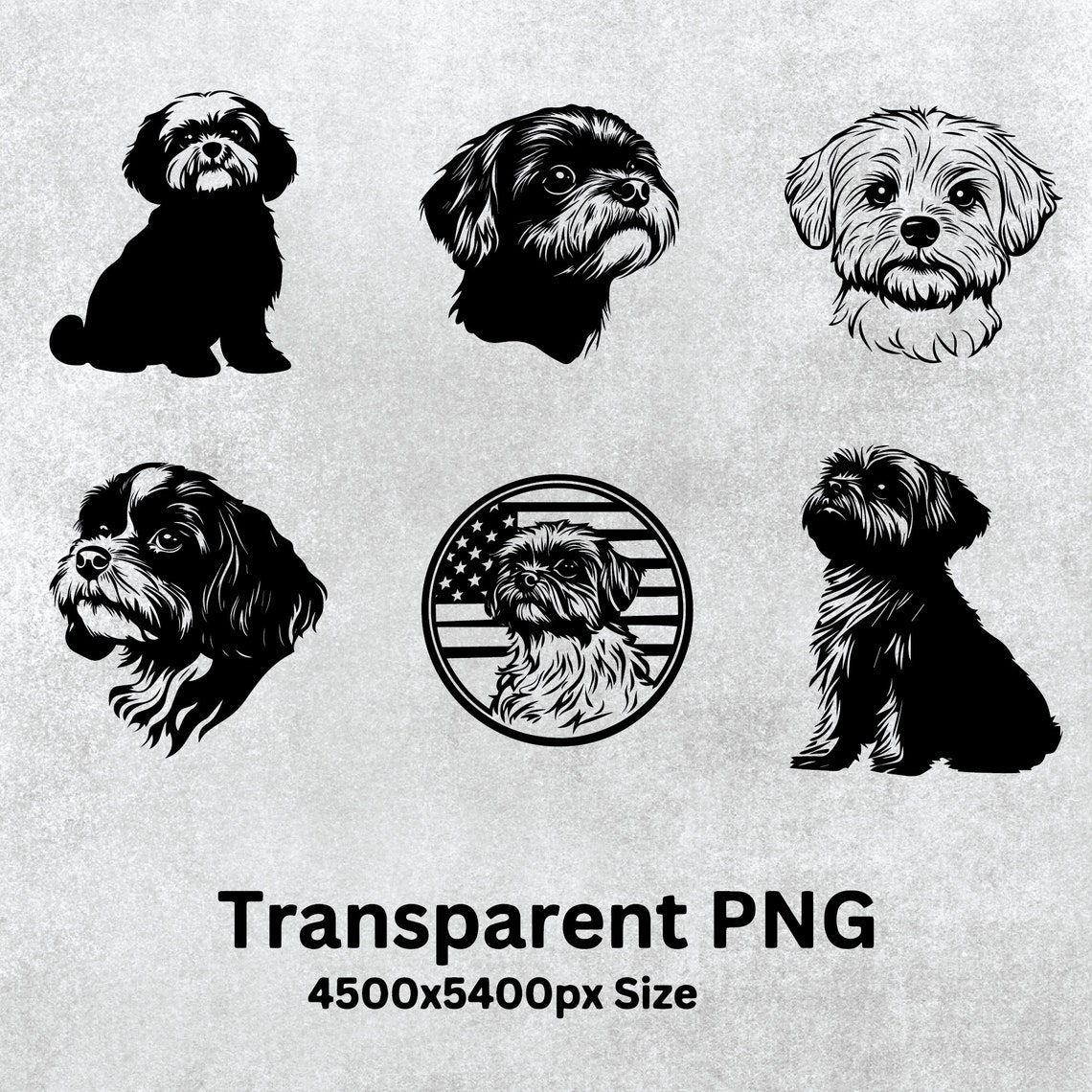 Shih Poo SVG Bundle: Silhouette Clipart Vector Designs (PNG, Cricut) - Etsy