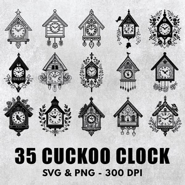 Clock Svg - Etsy