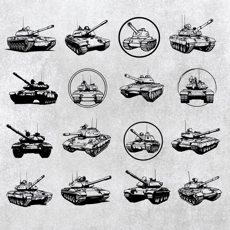 Army Tank SVG PNG Bundle: Tank Vector Clipart (digital Download) - Etsy