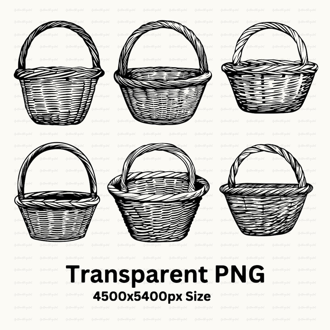 Wicker Basket Svg Bundle, Wicker Basket Silhouette, Wicker Basket ...