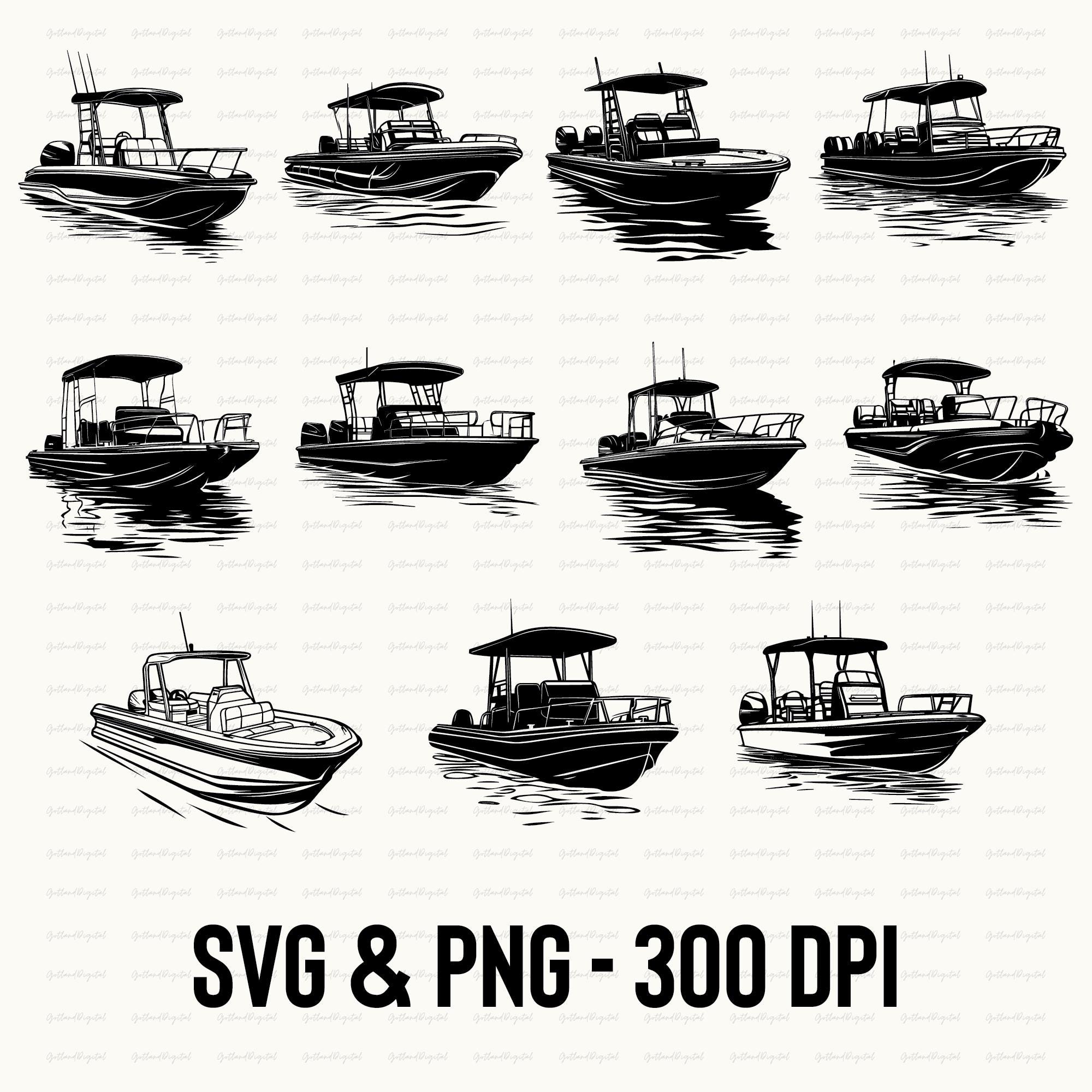 Pontoon Svg Bundle, Pontoon Silhouette, Pontoon Clipart, Pontoon Decal ...