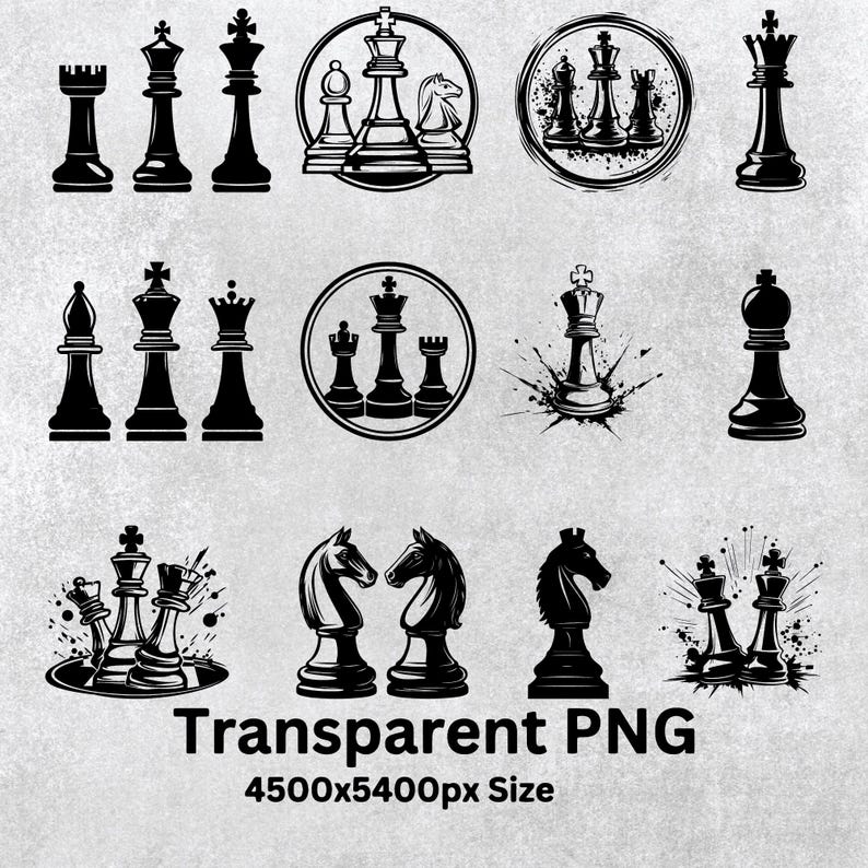 Chess Svg Png Bundle, Chess Clipart, Chess Silhouette, Chess Vector Art ...