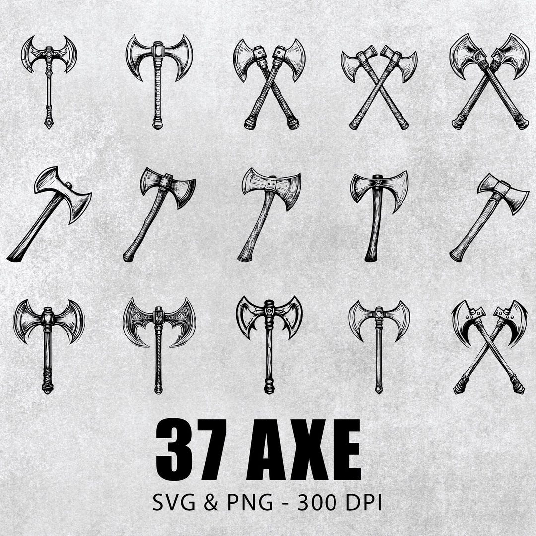 Axe Svg Png Bundle, Axe Clipart, Axe Silhouette, Axe Vector Art, Axe ...