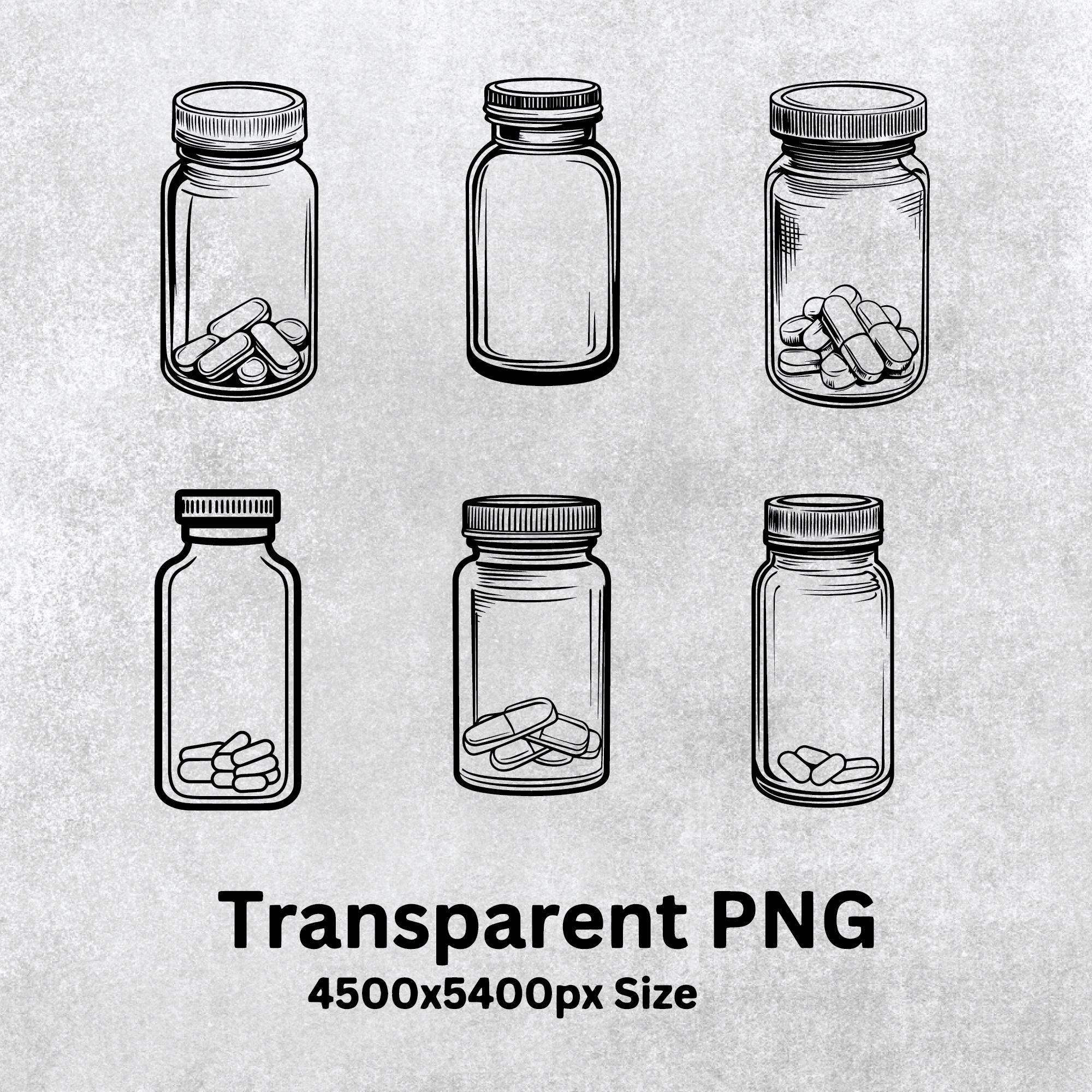 Pill Bottle SVG Bundle: Clipart, Vector, Cricut Cut Files - Etsy