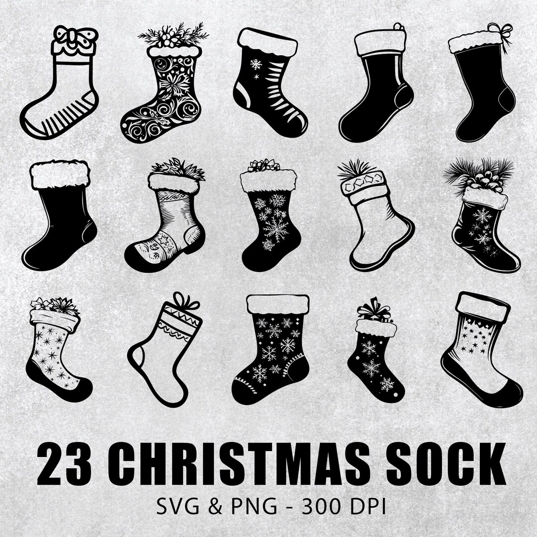 Christmas Sock Bells Svg Bundle, Christmas Sock Bells Silhouette ...