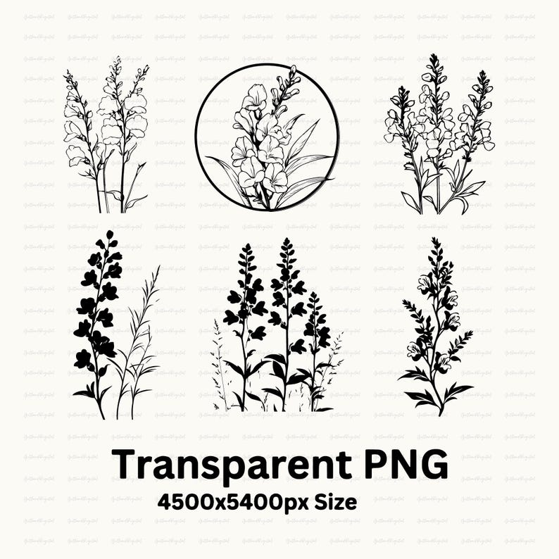 Snapdragon Flower Svg PNG Bundle, Snapdragon Flower Silhouette ...