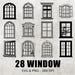 Window SVG Bundle: Silhouette Clipart Vector (PNG) - Etsy