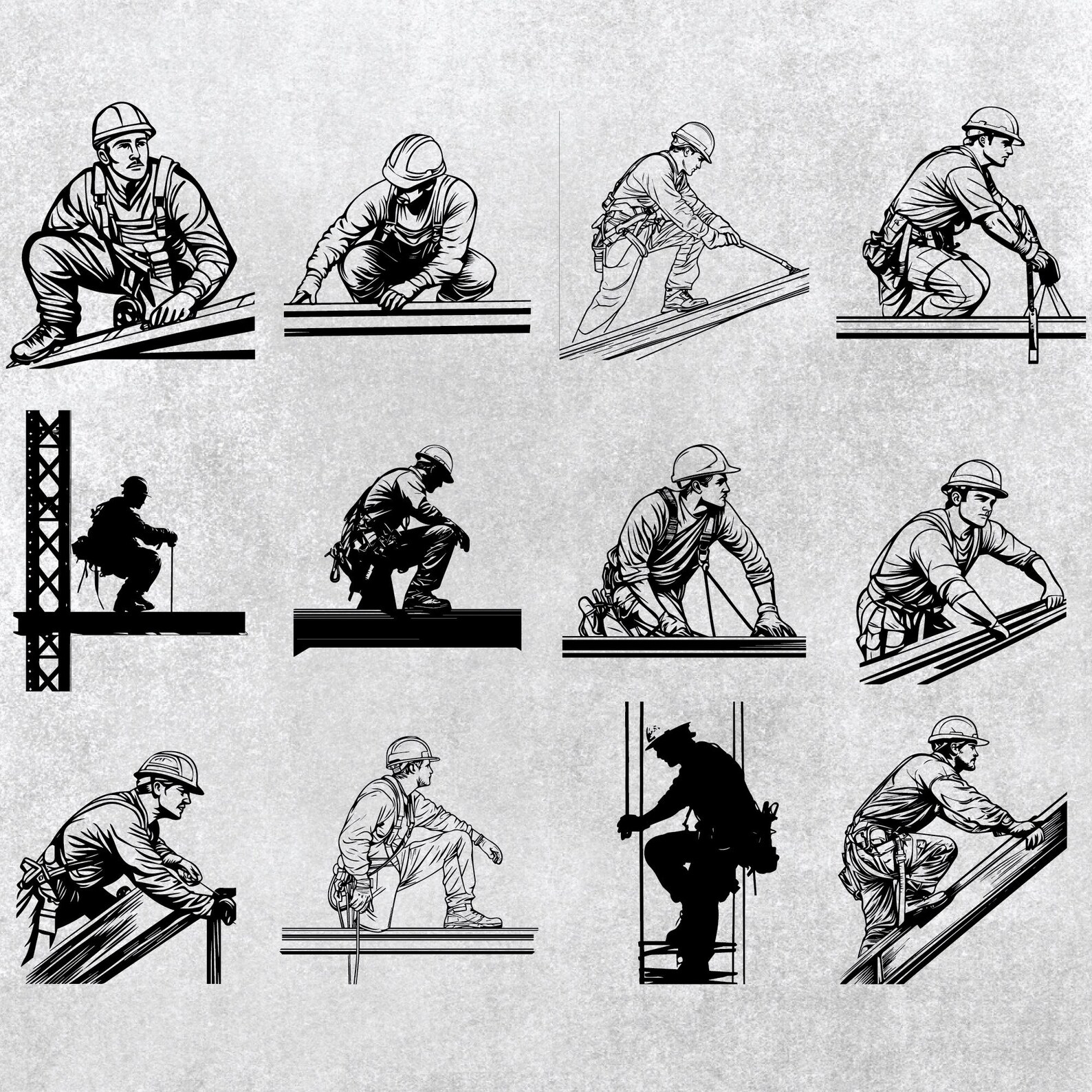 Structural Ironworker Svg Bundle, Structural Ironworker Vector Set ...