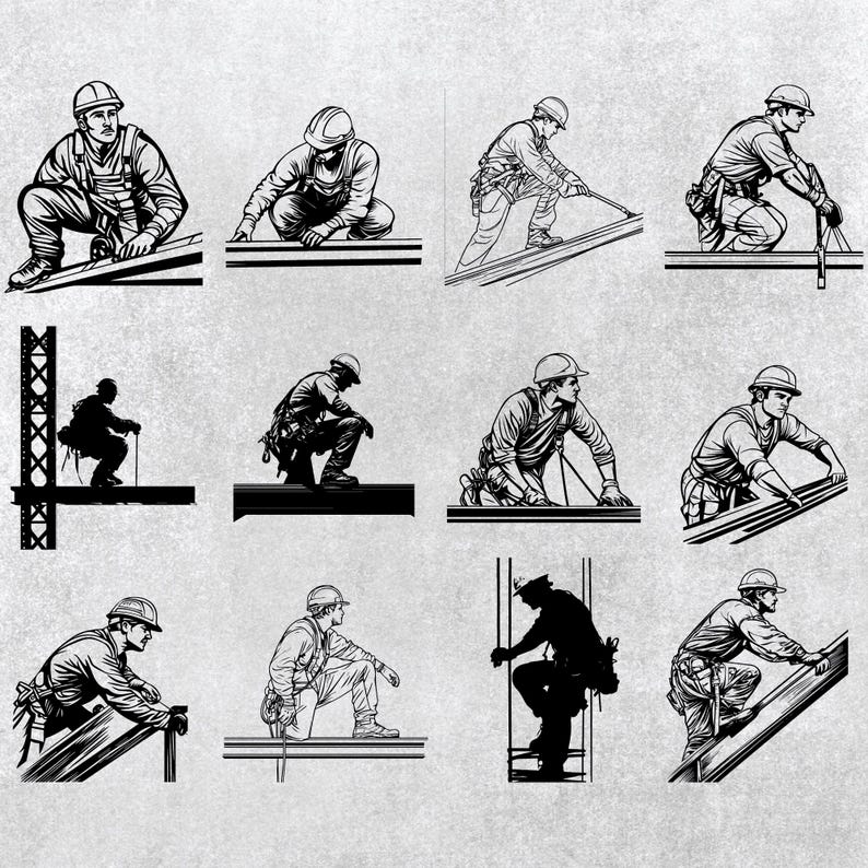 Structural Ironworker Svg Bundle, Structural Ironworker Vector Set ...