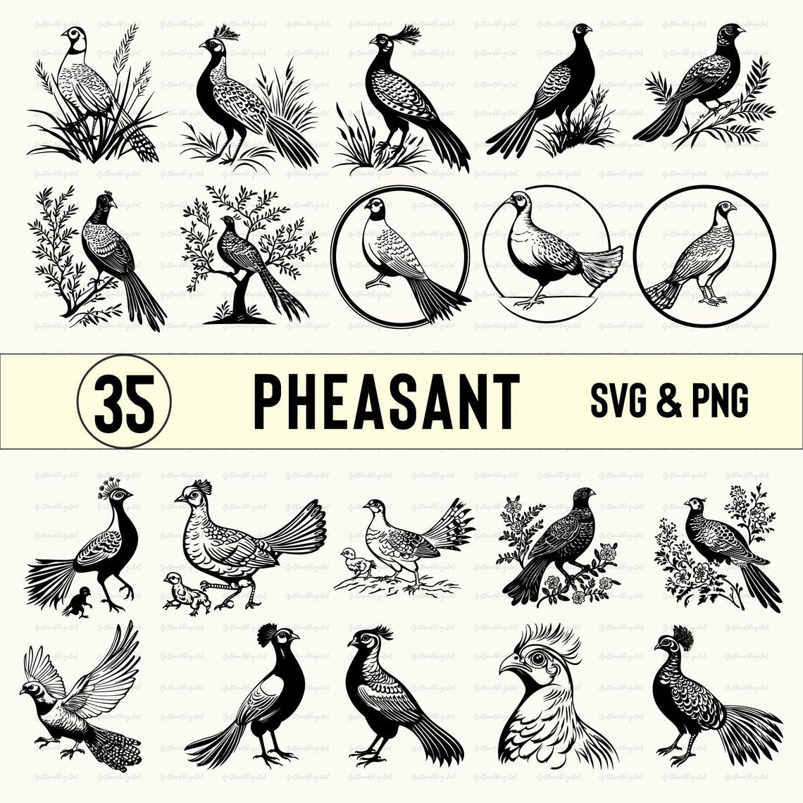 Pheasant Svg Png, Pheasant Clipart, Pheasant Silhouette, Pheasant ...