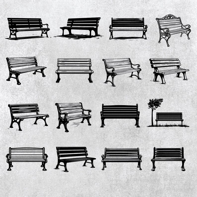 Bench Svg Png Bundle, Bench Clipart, Bench Silhouette, Bench Vector Art ...