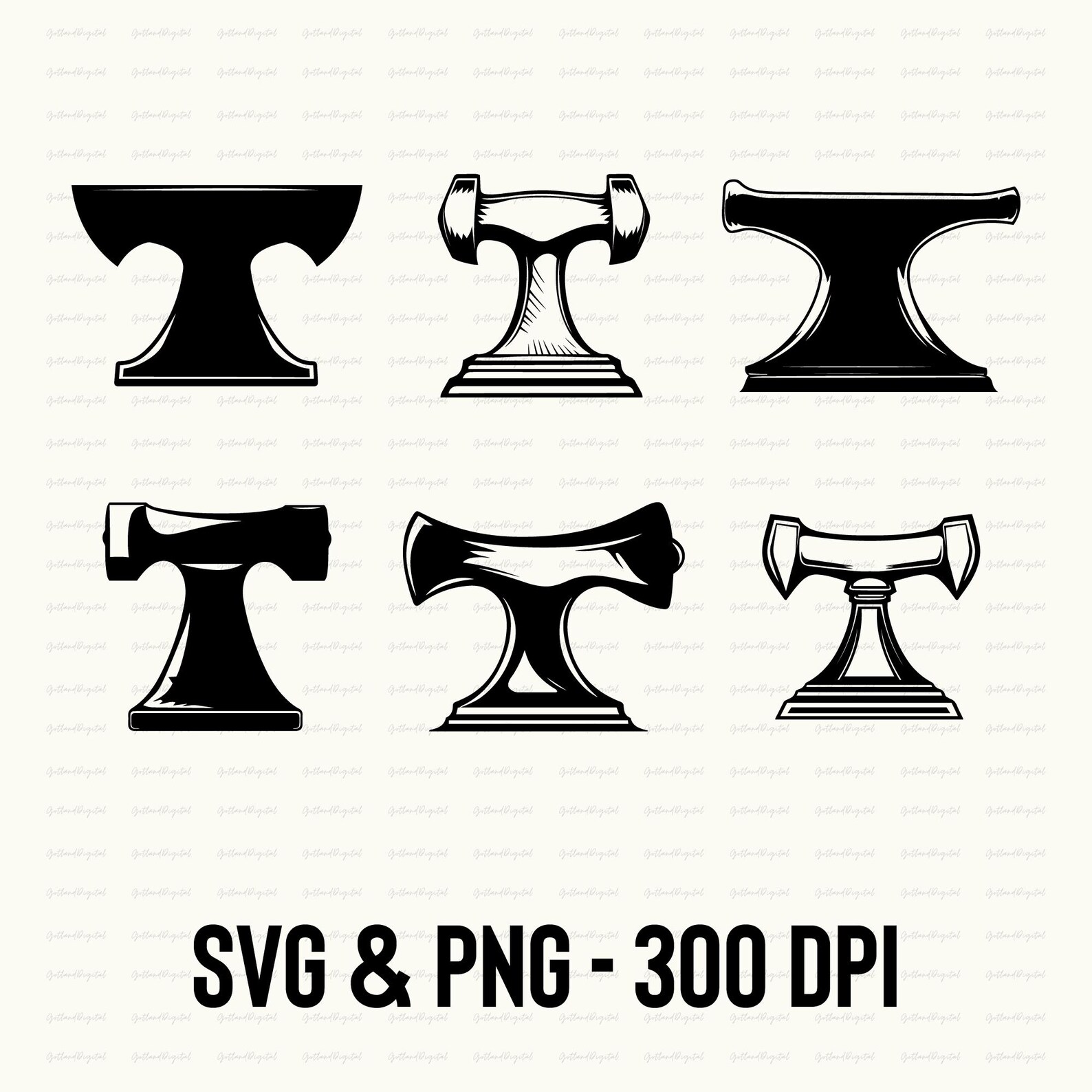 Anvil SVG PNG Clipart: Silhouette Vector Cut Files - Etsy