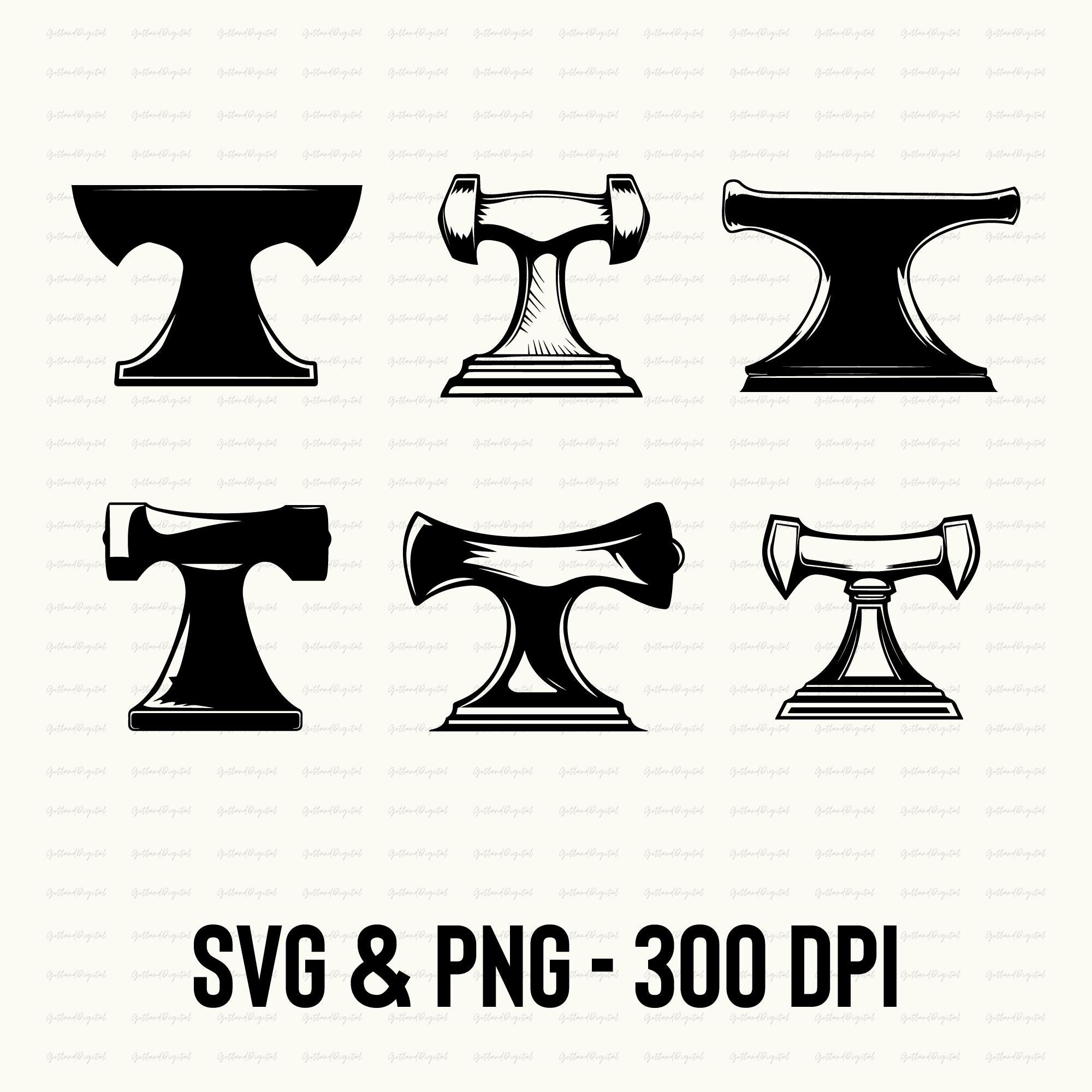 Anvil SVG PNG Clipart: Silhouette Vector Cut Files - Etsy
