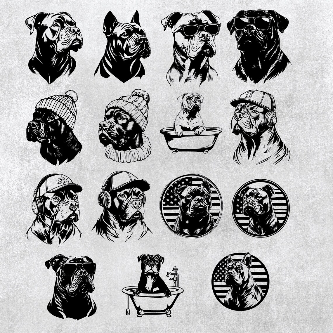 Cane Corso Svg Bundle, Cane Corso Vector Set, Cane Corso Clipart, Cane ...