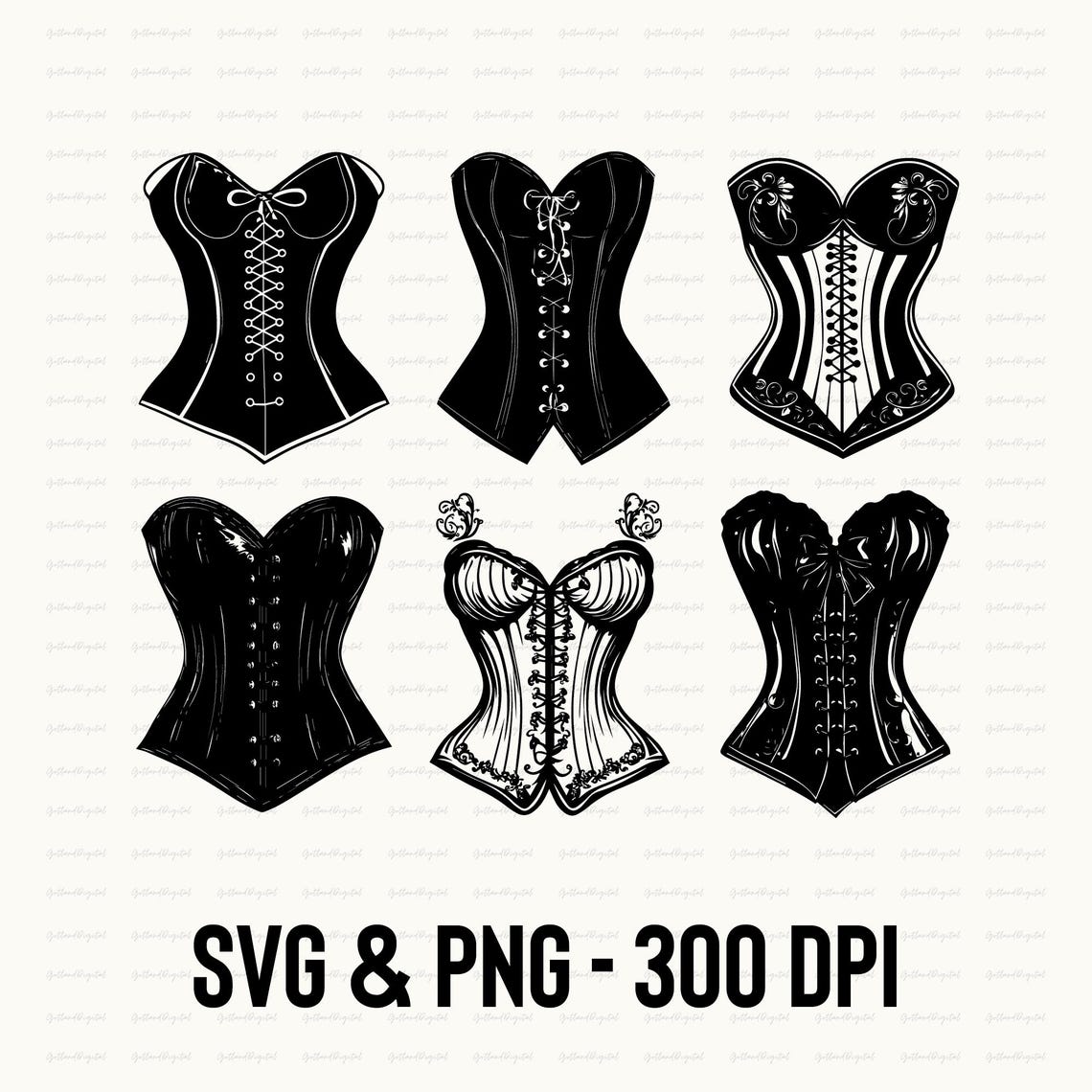 Corset Svg Bundle, Corset Silhouette Png, Corset Clipart, Corset Vector ...