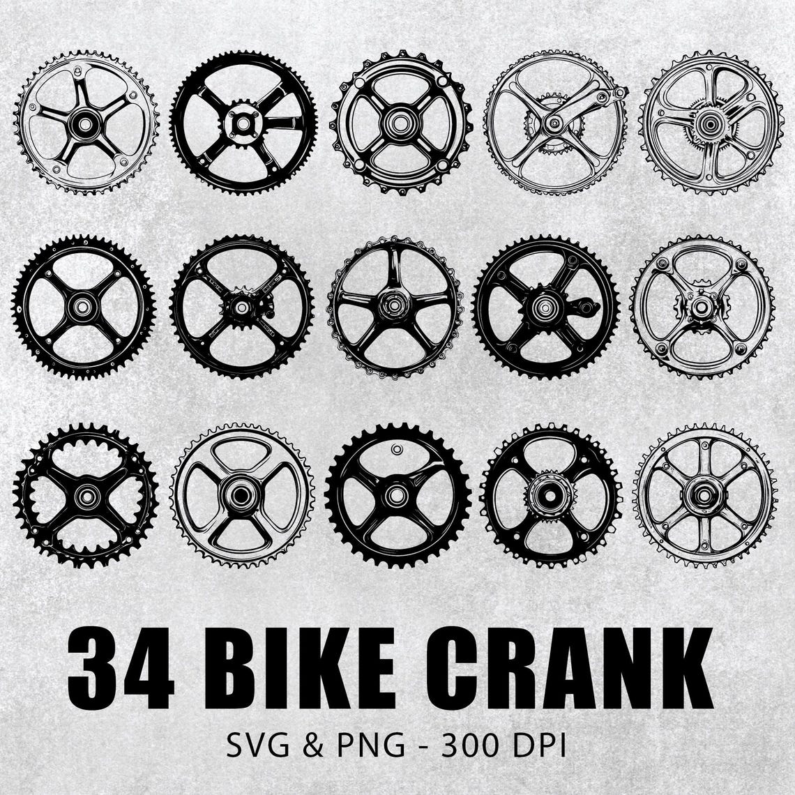 Bike Crank Svg Png Bundle, Bike Crank Clipart, Bike Crank Silhouette ...