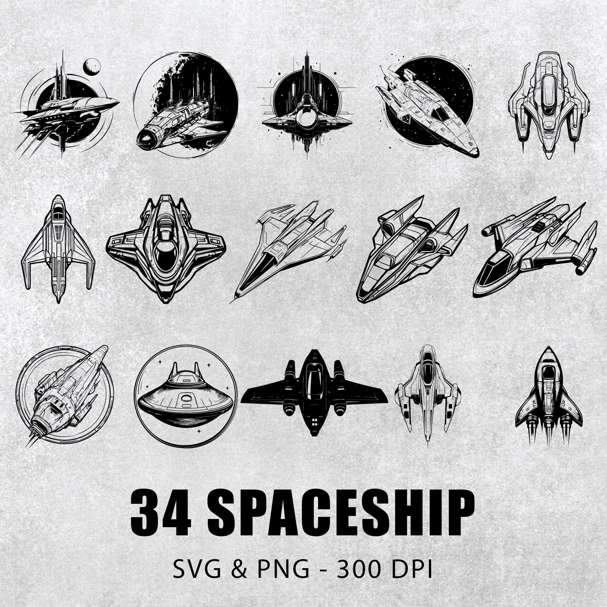 Spaceship Svg Png, Spaceship Clipart, Spaceship Silhouette, Spaceship ...