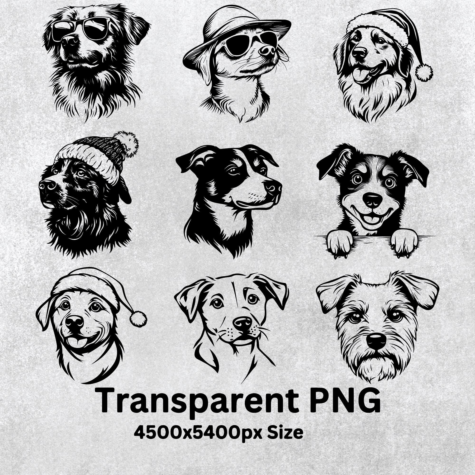 Mutt Dog SVG Bundle: Silhouette Clipart, Decal Graphics (PNG, SVG) - Etsy