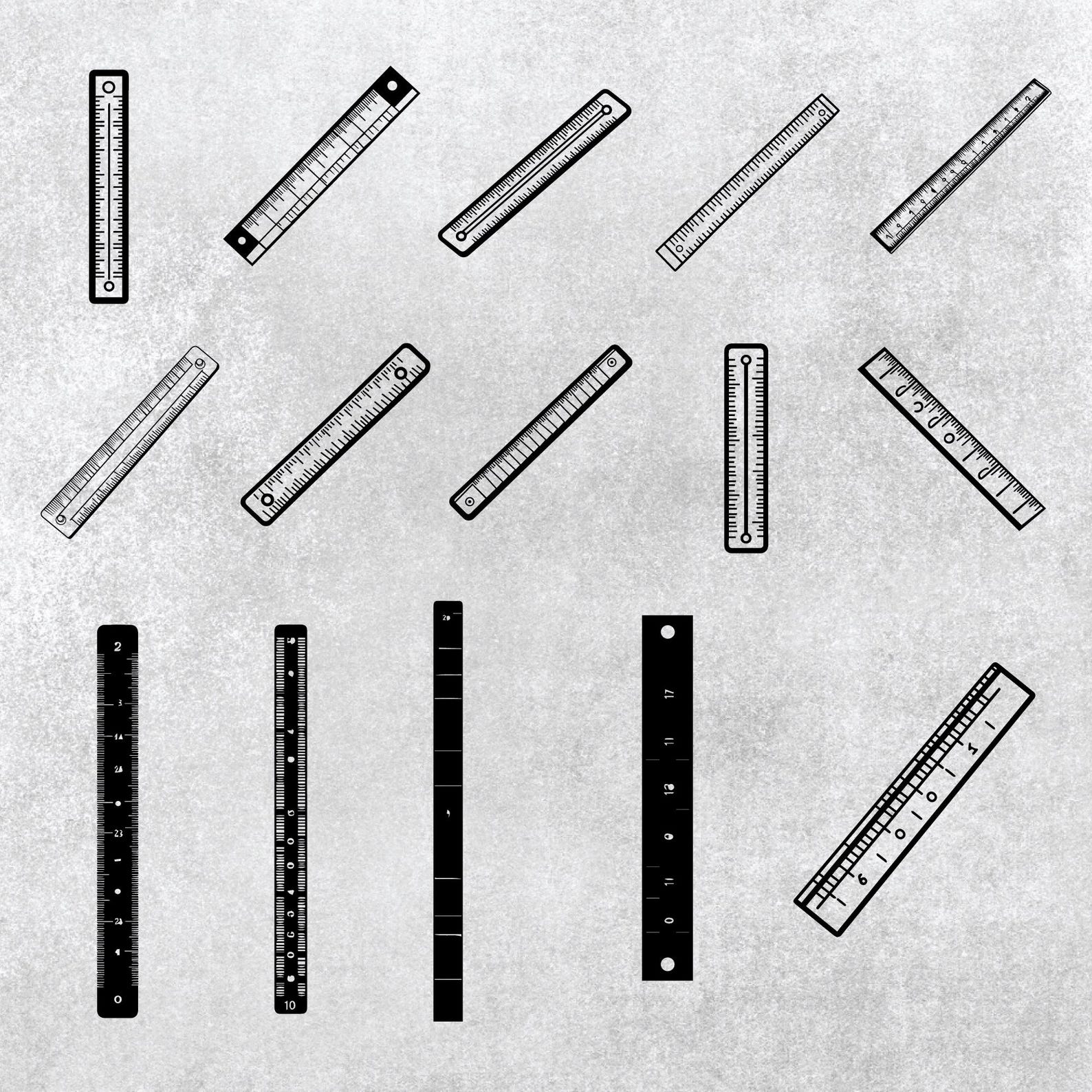 Ruler SVG Bundle: Clipart, Vector, Decal (PNG, Cricut) - Etsy