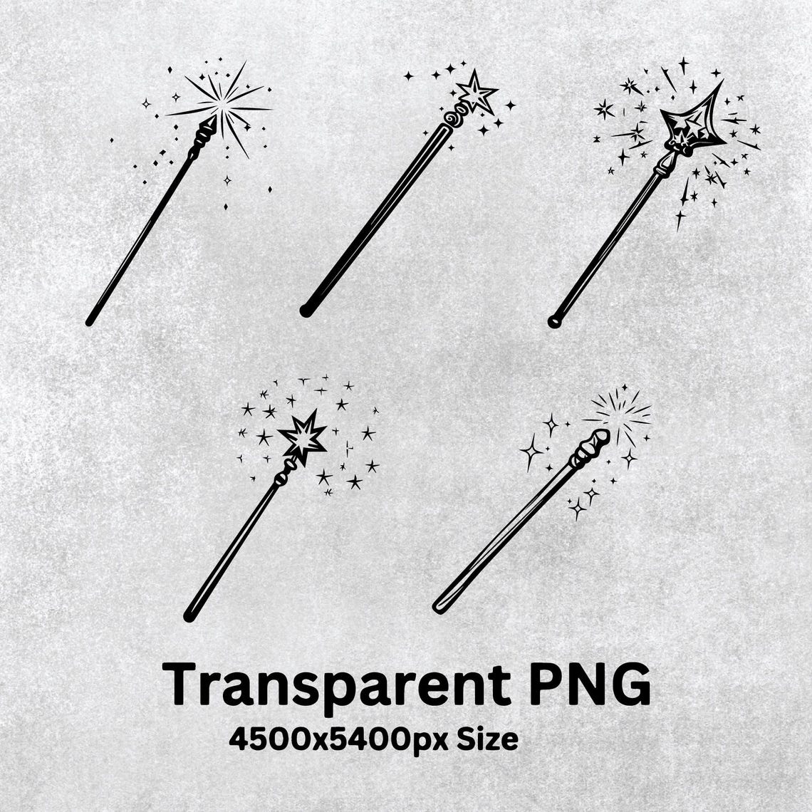 Magic Wand Svg Bundle, Magic Wand Silhouette Set, Magic Wand Clipart ...