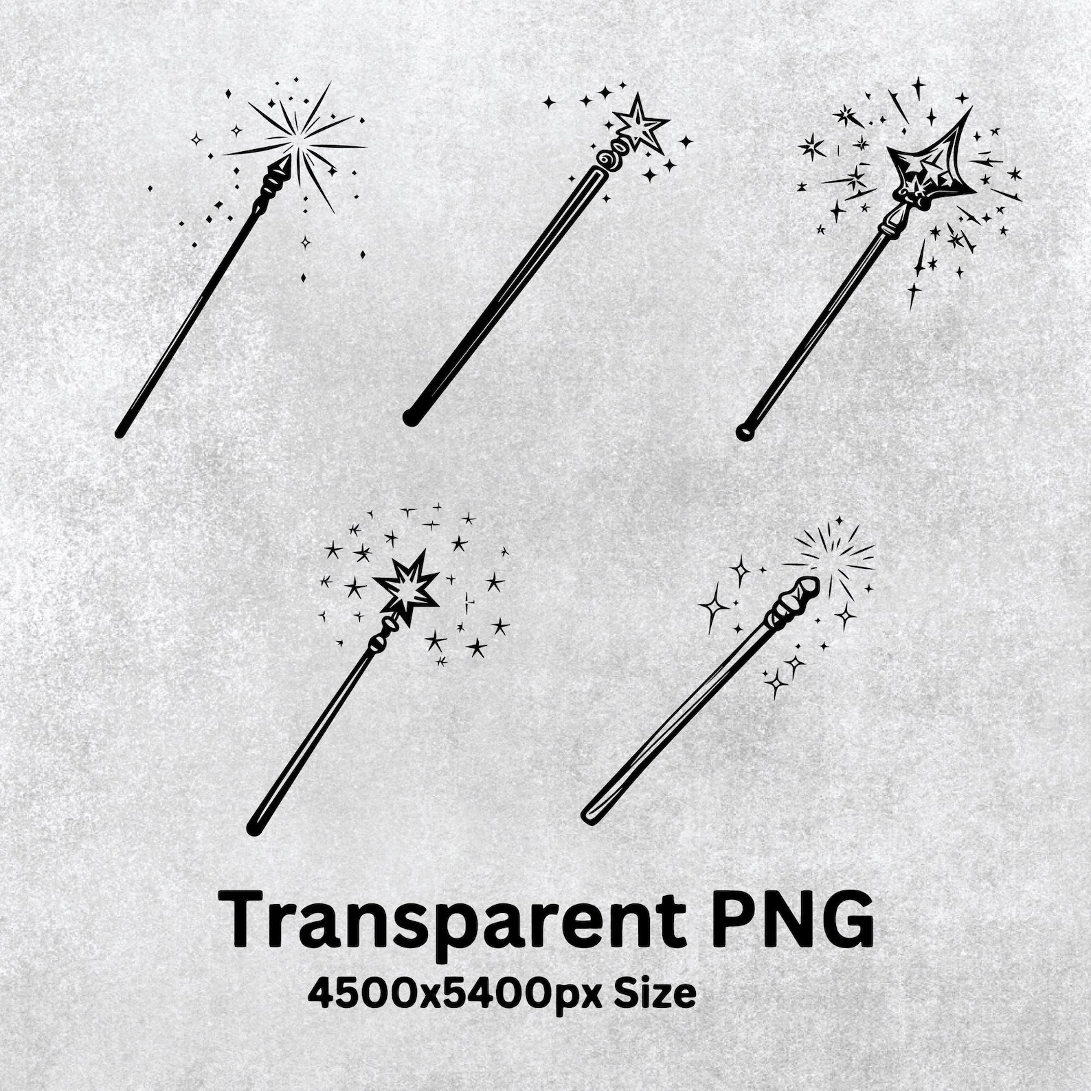 Magic Wand Svg Bundle, Magic Wand Silhouette Set, Magic Wand Clipart ...