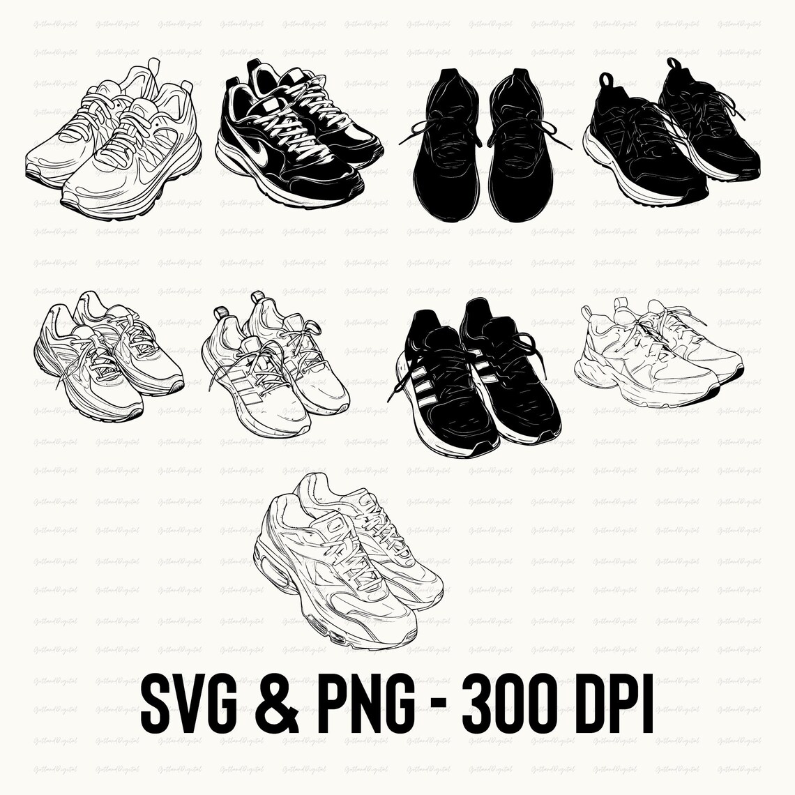 Running Shoes Svg Bundle, Running Shoes Silhouette, Running Shoes ...