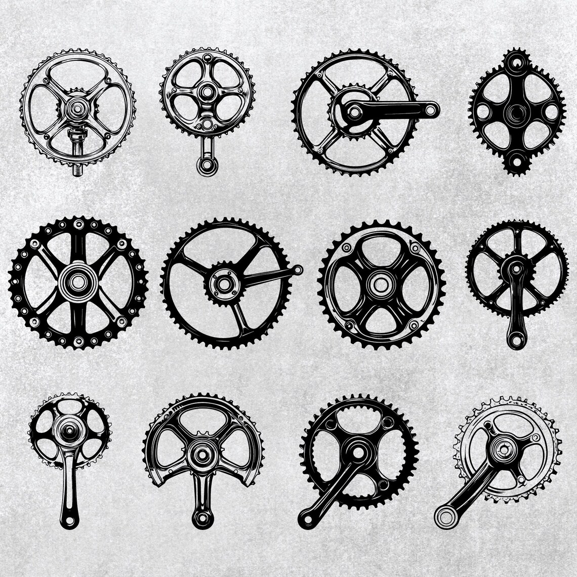 Bike Crank Svg Png Bundle, Bike Crank Clipart, Bike Crank Silhouette ...