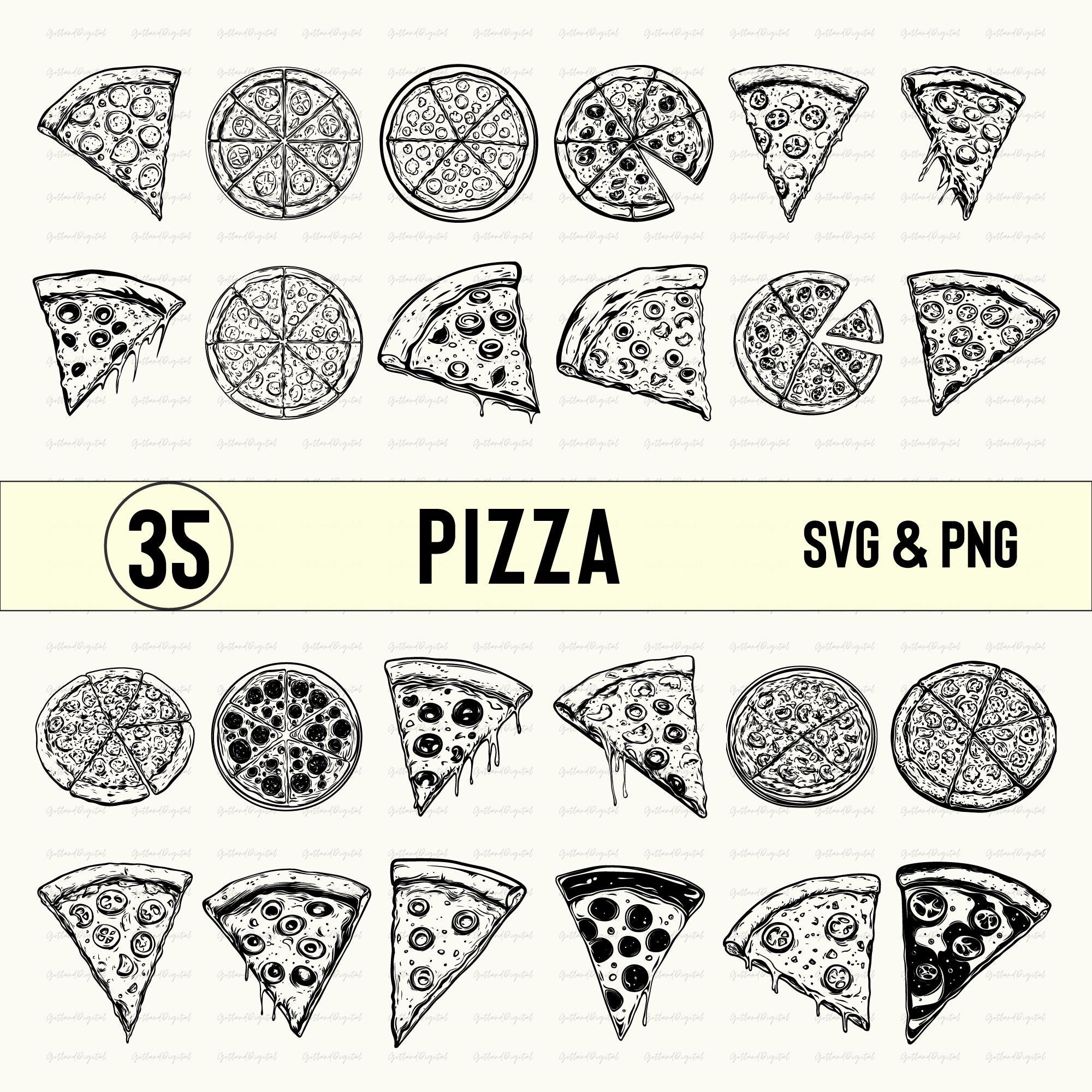 Pizza SVG PNG Bundle, Pizza Clipart, Pizza Silhouette, Pizza Vector ...