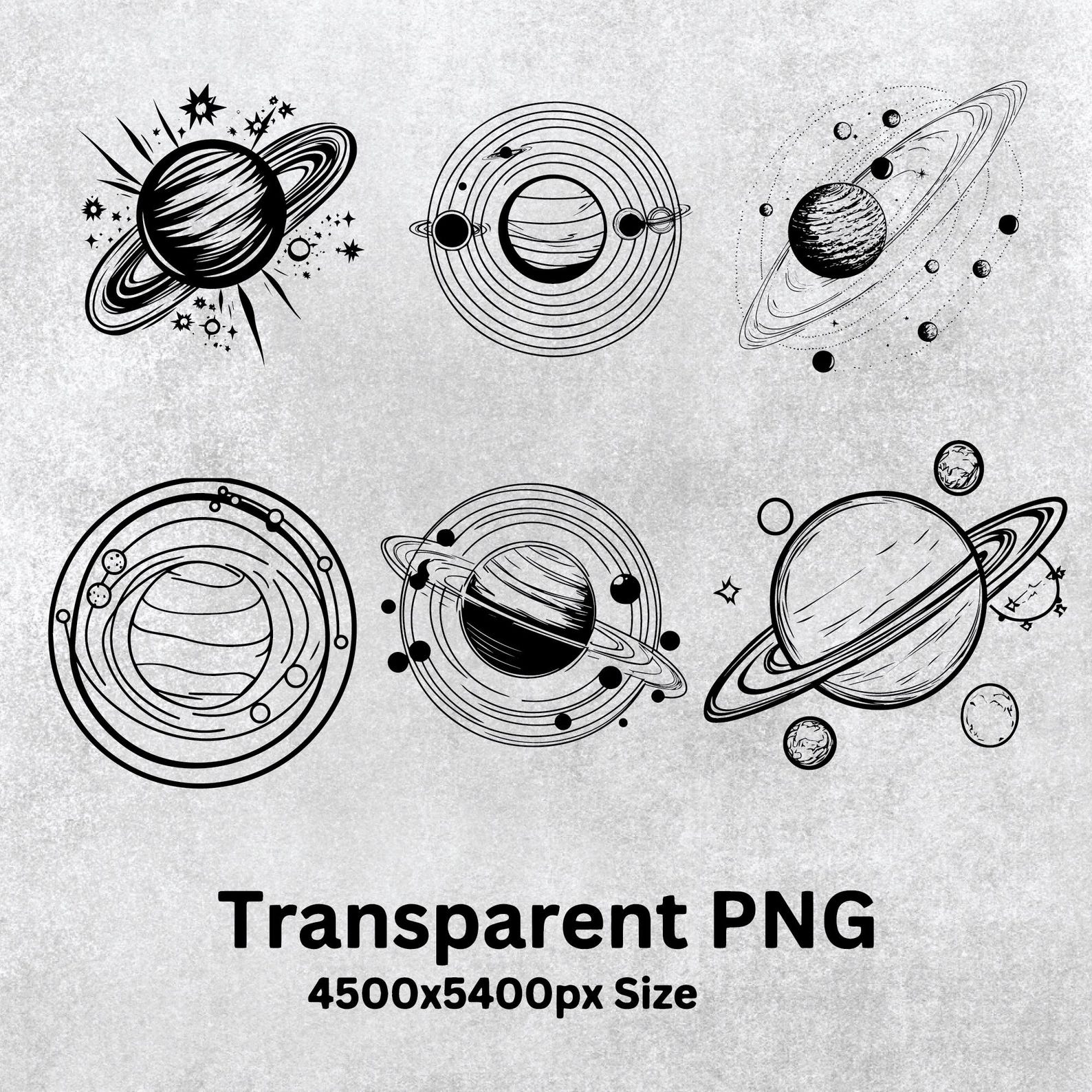 Solar System Svg Bundle, Solar System Silhouette, Solar System Clipart ...