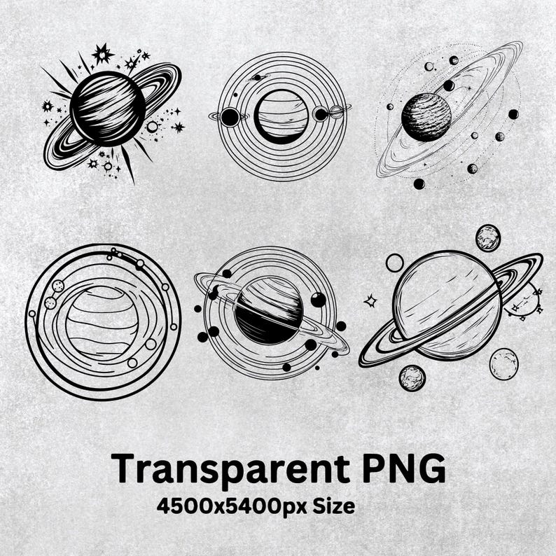 Solar System Svg Bundle, Solar System Silhouette, Solar System Clipart ...