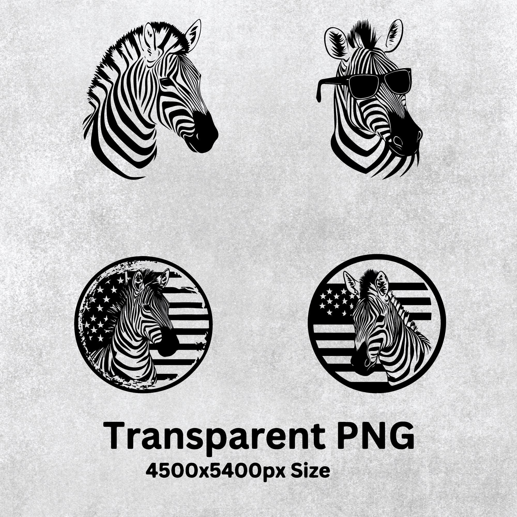 Zebra SVG Bundle: Silhouette Clipart Vector Designs (PNG) - Etsy