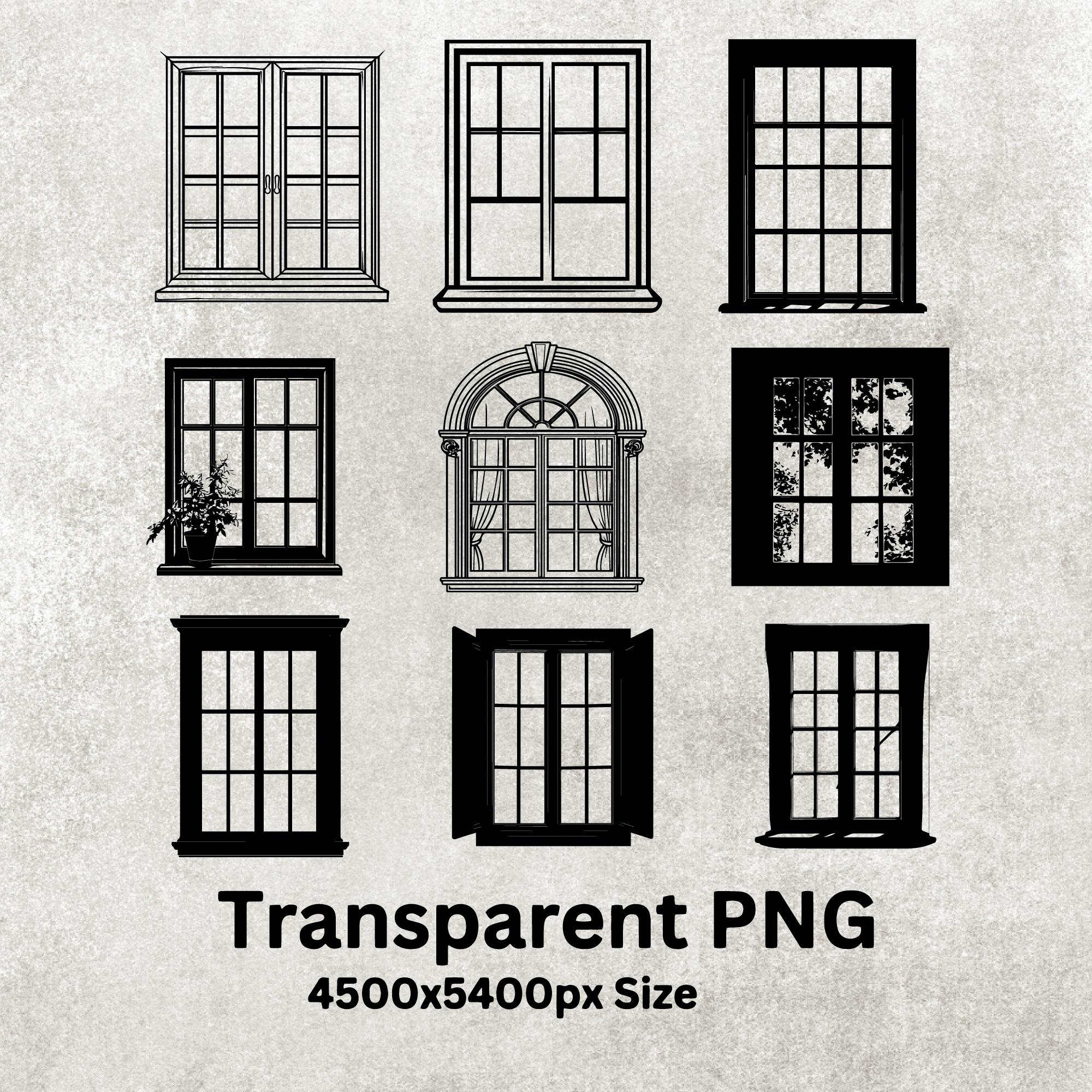 Window Svg Bundle, Window Silhouette, Window Clipart, Window Vector ...