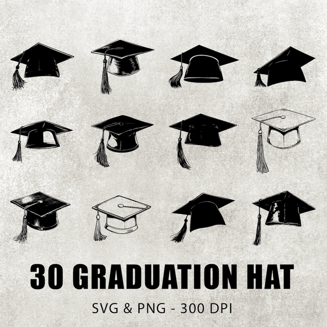 Graduation Hat Svg Bundle, Graduation Hat Silhouette, Graduation Hat ...