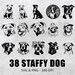 Staffy Dog Svg Bundle, Staffy Dog Silhouette, Staffy Dog Clipart ...