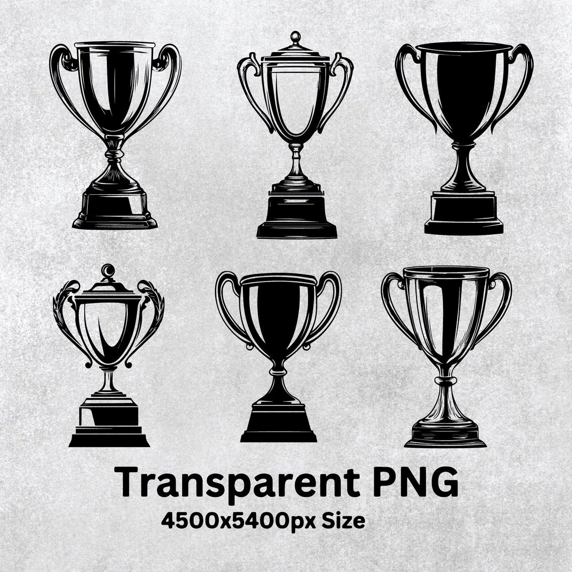 Trophy SVG Bundle: Silhouette Clipart Vector Designs (PNG) - Etsy