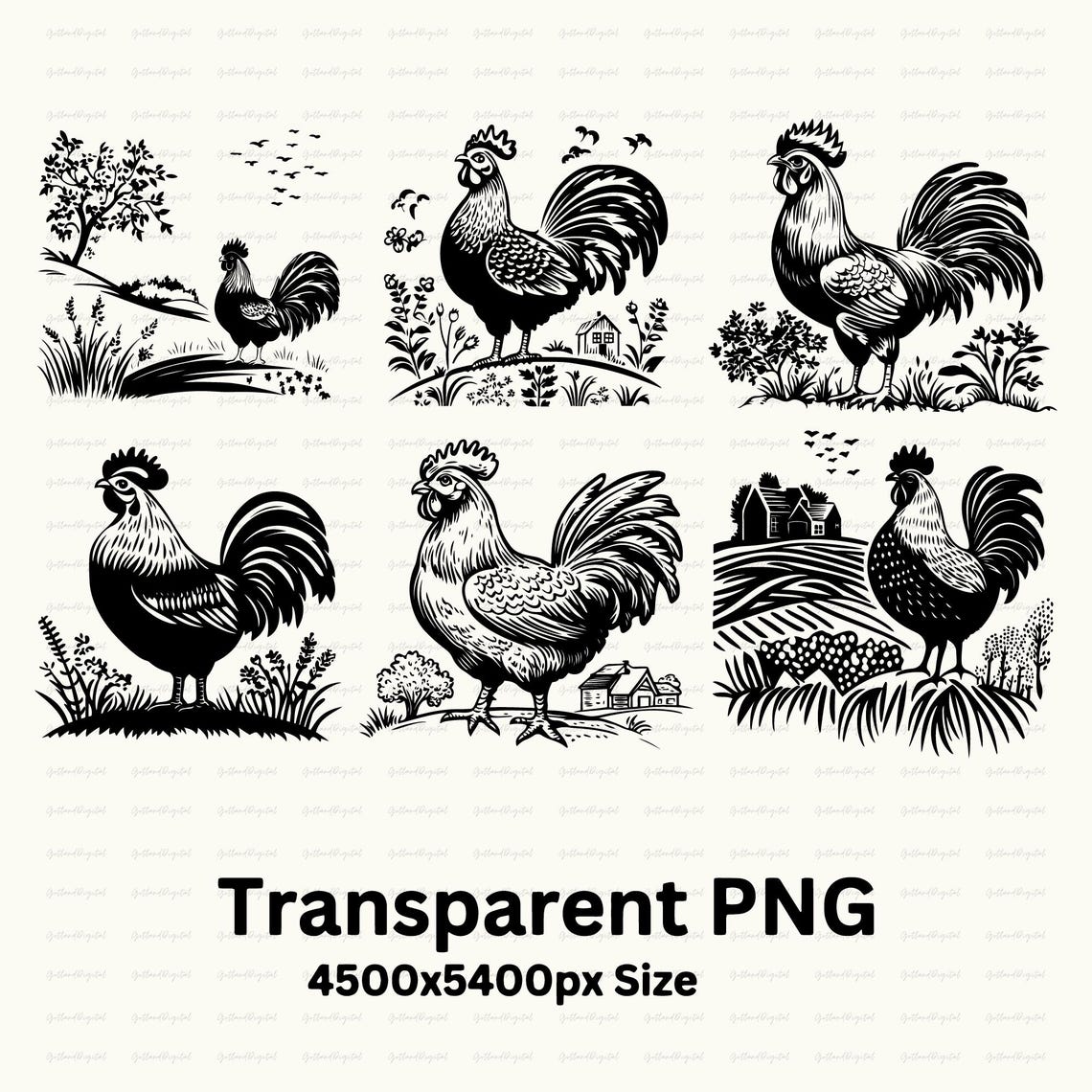 Farm Rooster Svg Png, Farm Rooster Clipart, Farm Rooster Silhouette ...