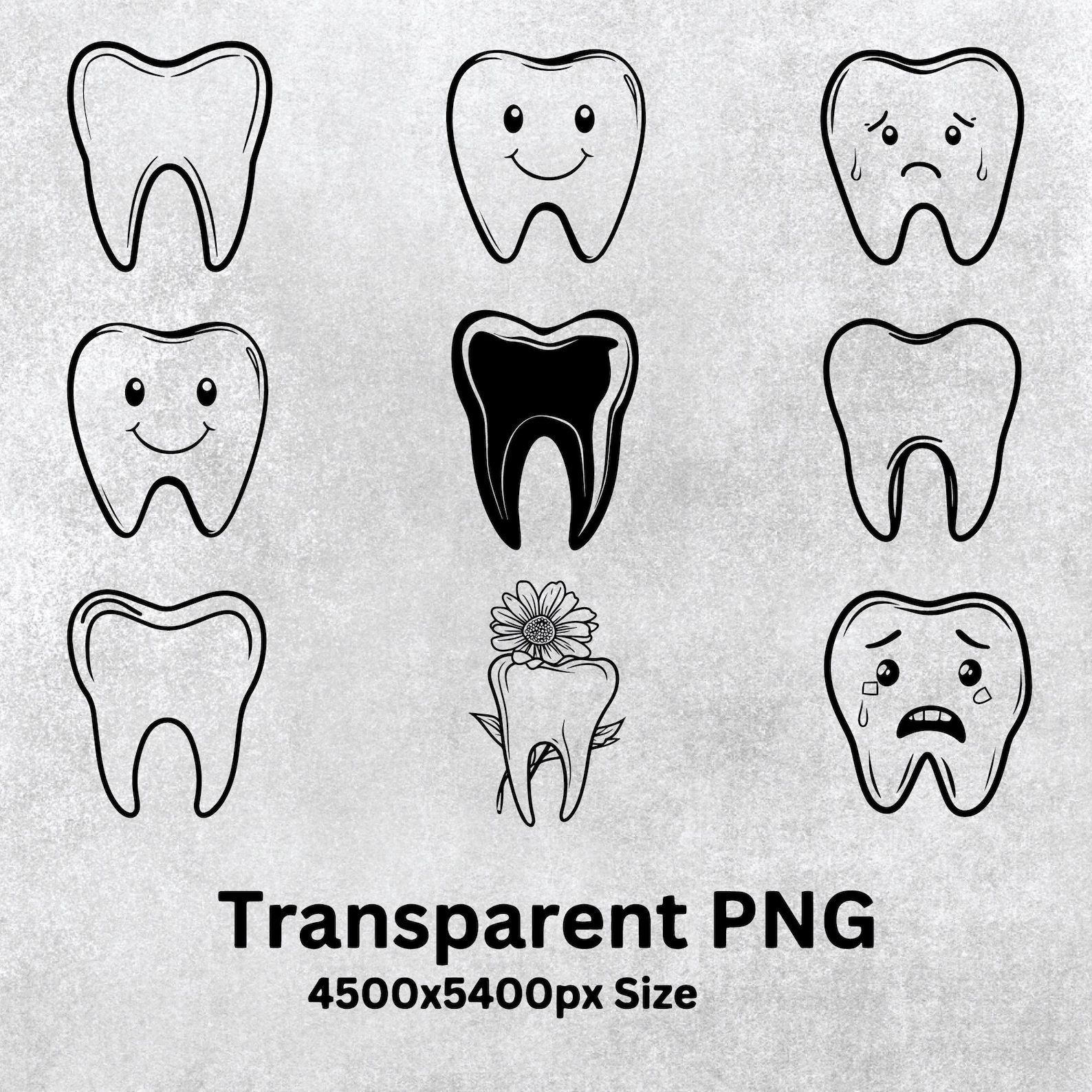 Tooth Svg Bundle, Tooth Silhouette, Tooth Clipart, Tooth Vector, Tooth ...
