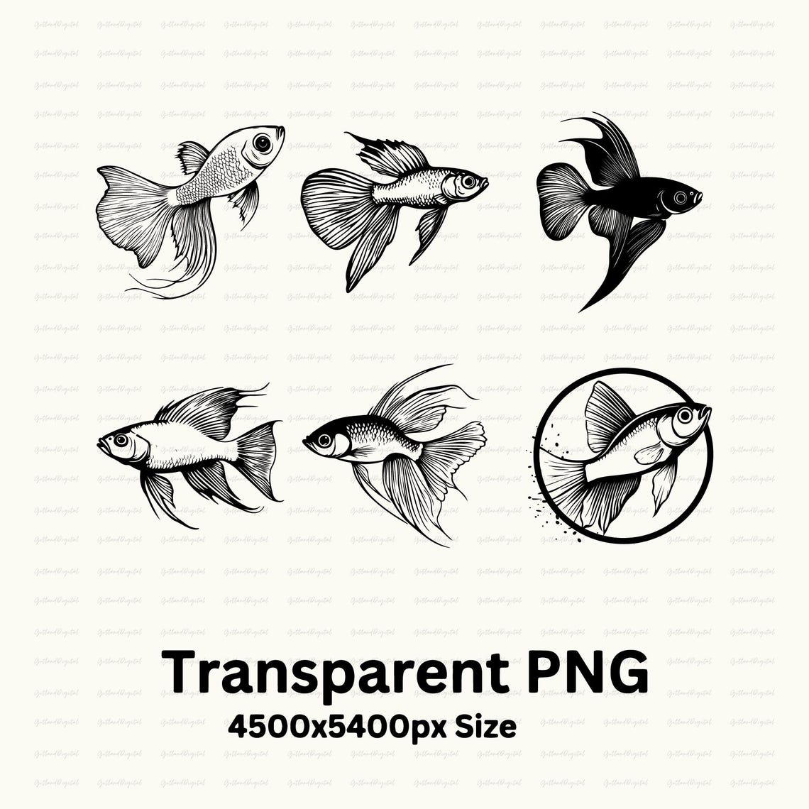 Guppy Fish Svg Png, Guppy Fish Clipart, Guppy Fish Silhouette, Guppy ...