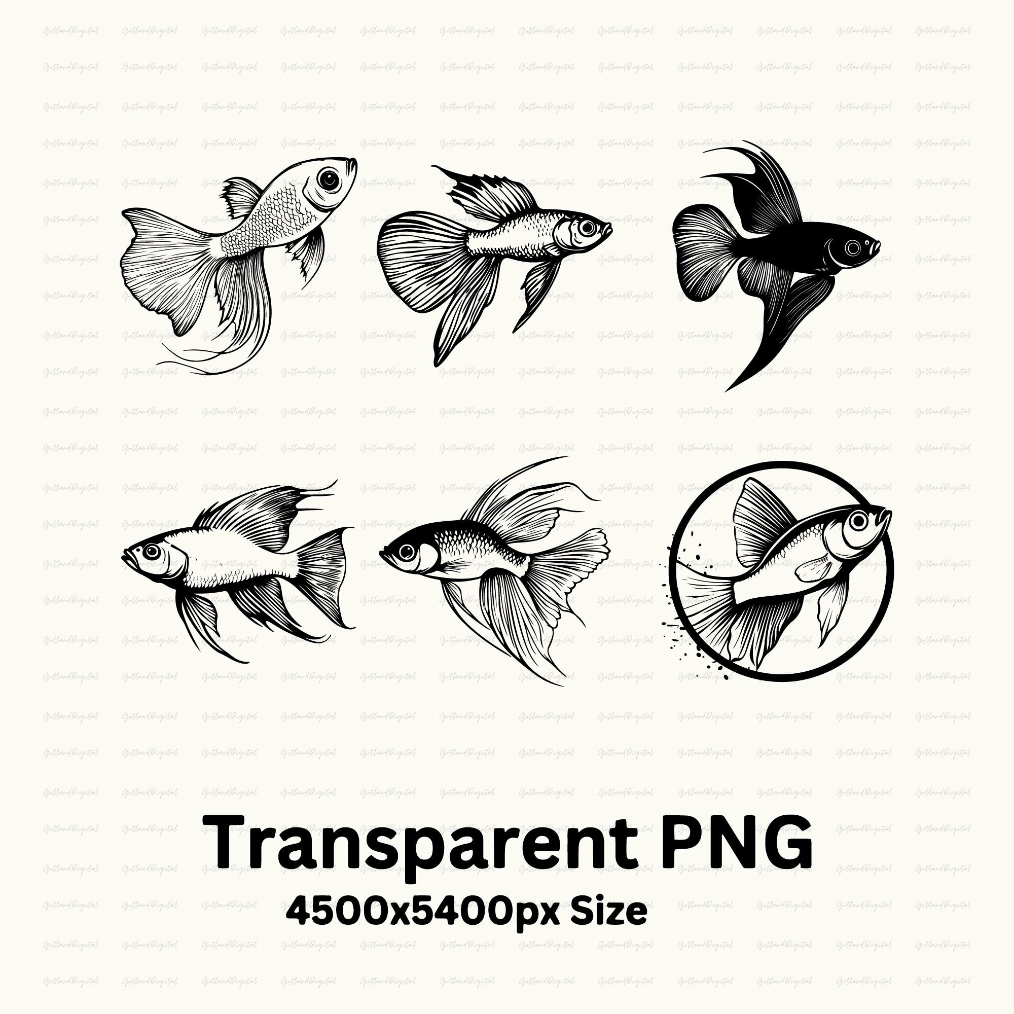 Guppy Fish Svg Png, Guppy Fish Clipart, Guppy Fish Silhouette, Guppy ...