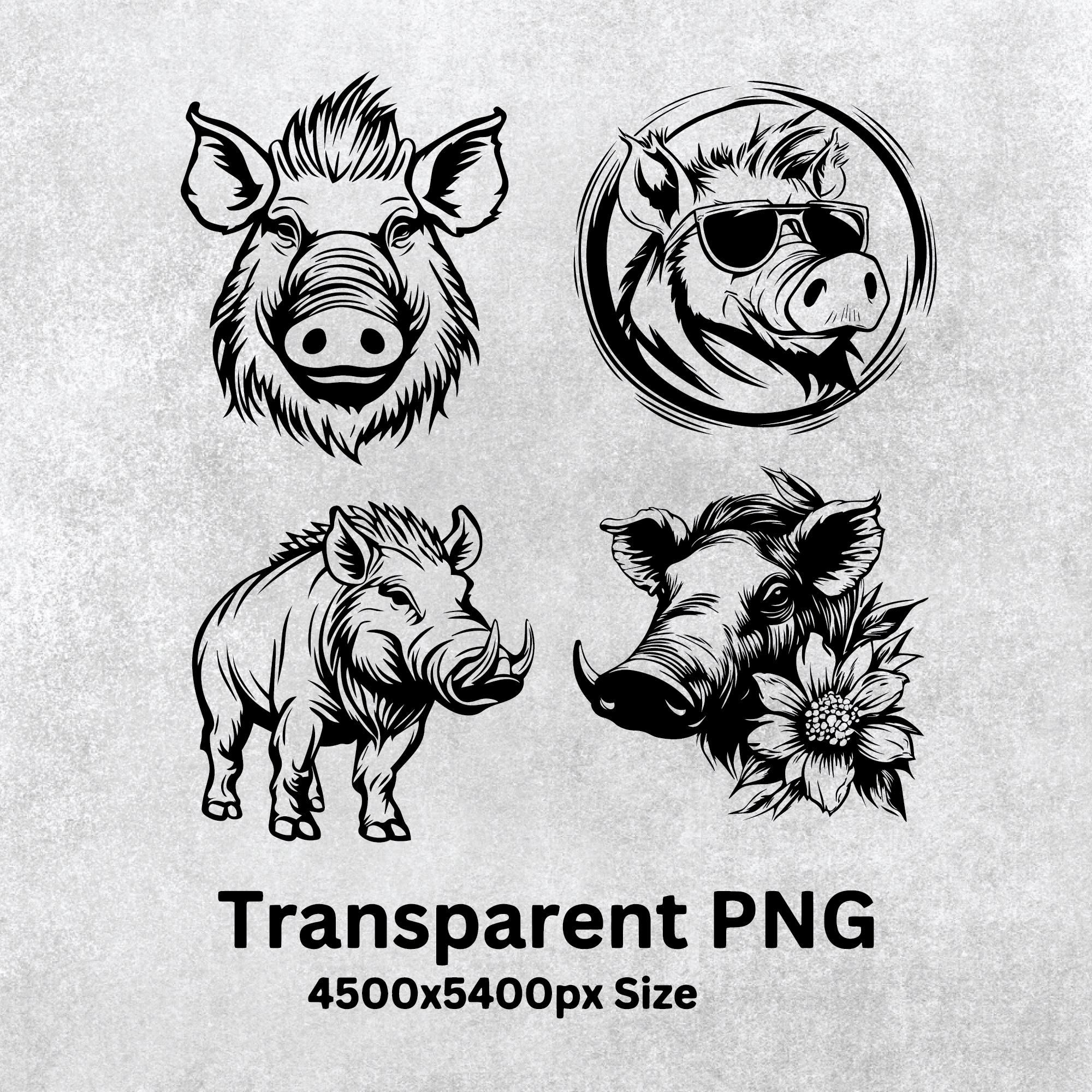 Warthog Svg Png Bundle, Warthog Vector, Warthog Clipart, Warthog Decal ...