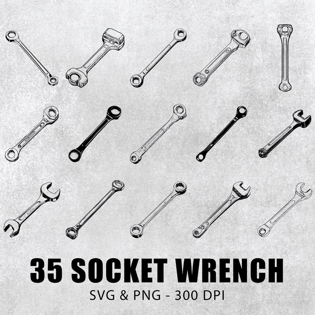 Socket Wrench Svg Bundle, Socket Wrench Vector Set, Socket Wrench ...