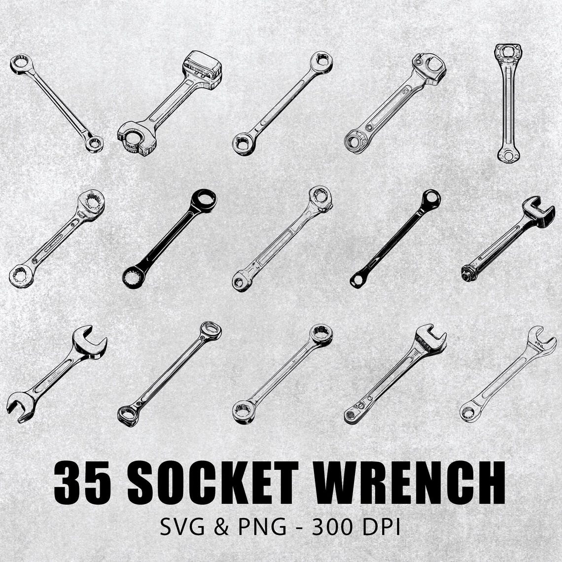 Socket Wrench Svg Bundle, Socket Wrench Vector Set, Socket Wrench ...
