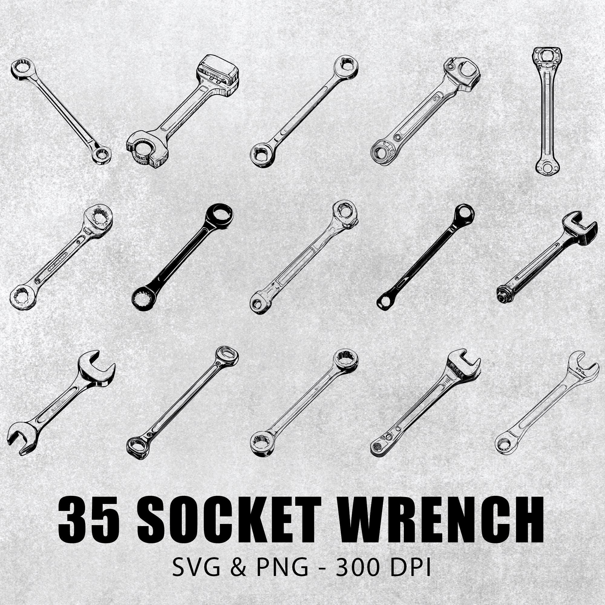 Socket Wrench Svg Bundle, Socket Wrench Vector Set, Socket Wrench ...