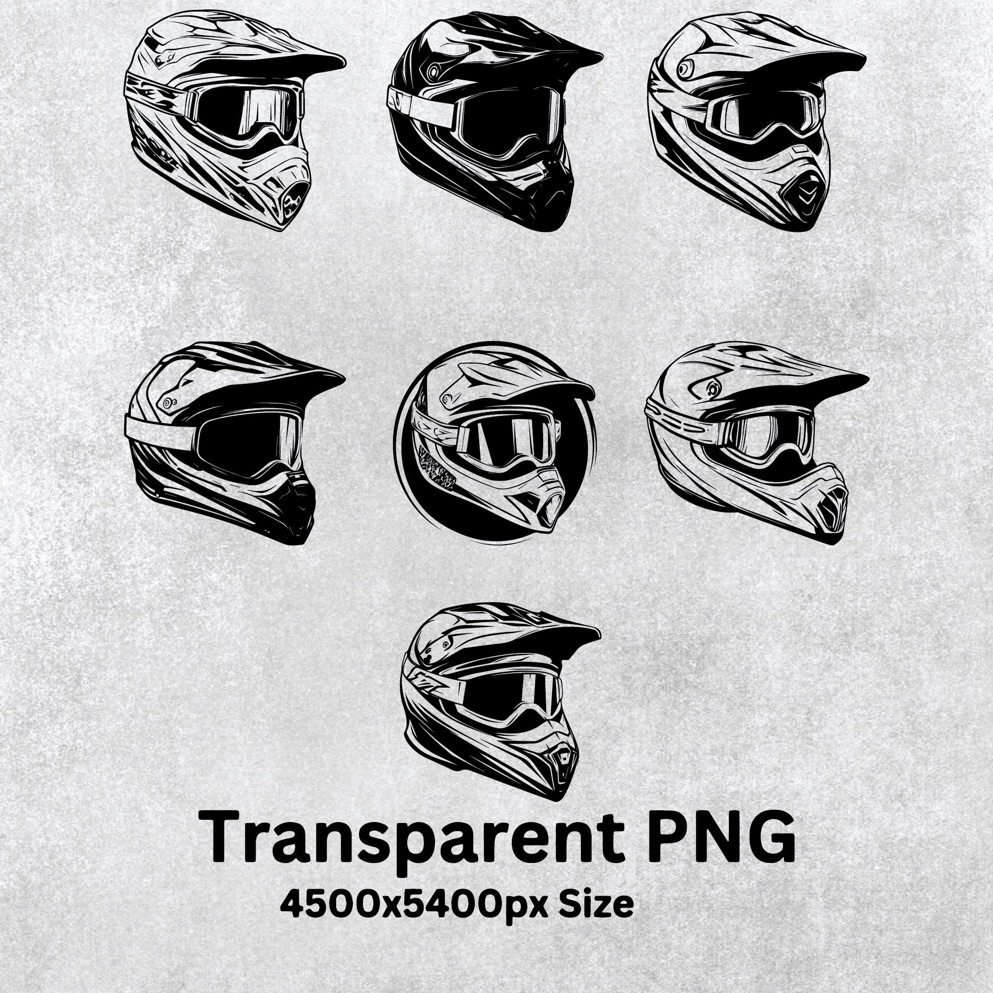 Motocross Helmet Svg Png Bundle, Motocross Helmet Silhouette, Clipart ...