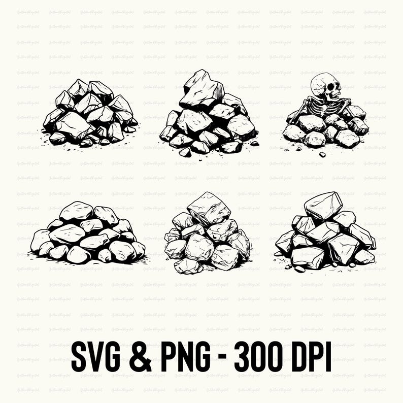 Pile of Rocks Svg Png, Pile of Rocks Clipart, Pile of Rocks Silhouette ...