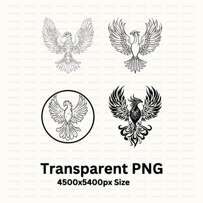 Phoenix Svg Bundle, Phoenix Silhouette, Phoenix Clipart, Phoenix Vector ...