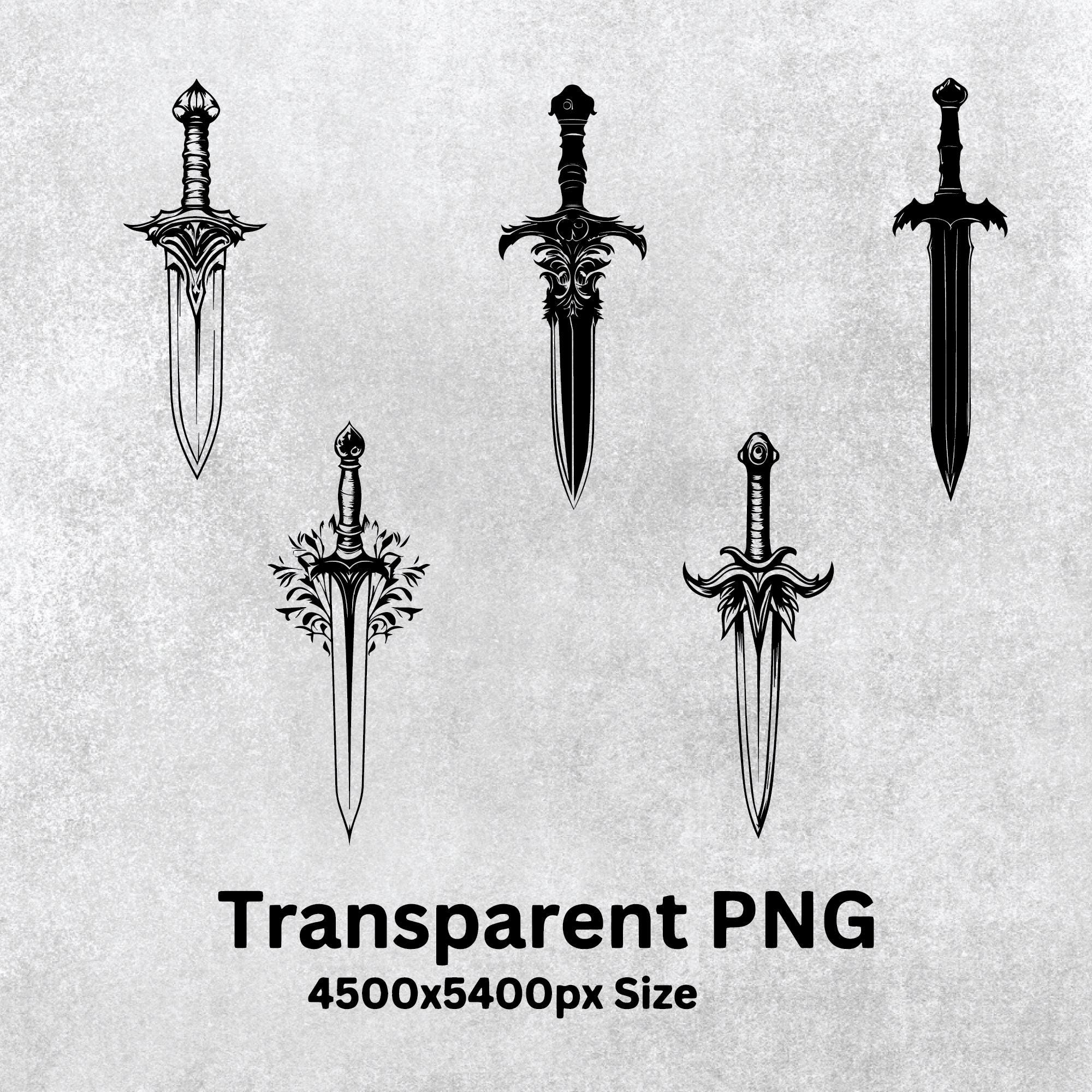 Dagger Svg Bundle, Dagger Svg Vector Set, Dagger Clipart Png, Dagger ...