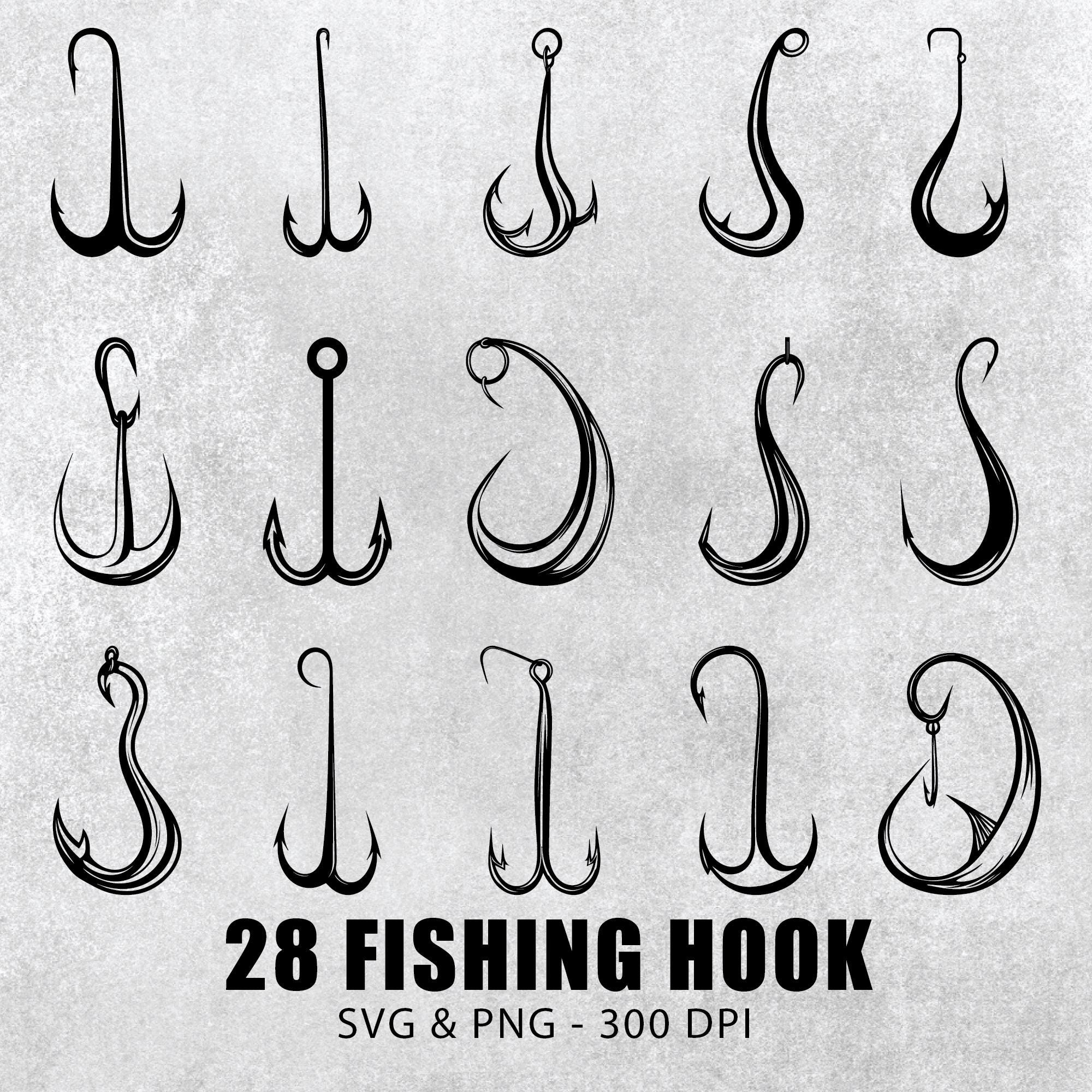 Fishing Hook Svg Png Bundle, Fishing Hook Clipart, Fishing Hook ...