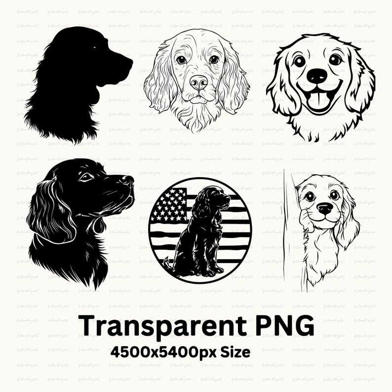 Cocker Spaniel Svg Bundle, Cocker Spaniel Silhouette, Cocker Spaniel ...