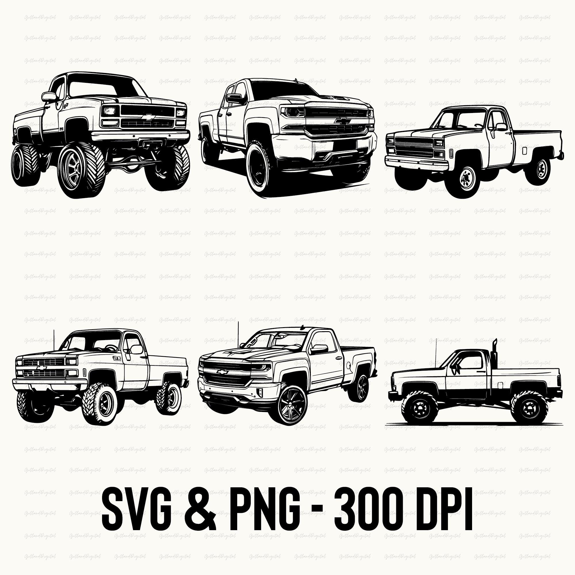 Chevy Truck Svg Bundle, Chevy Truck Silhouette, Chevy Truck Clipart ...